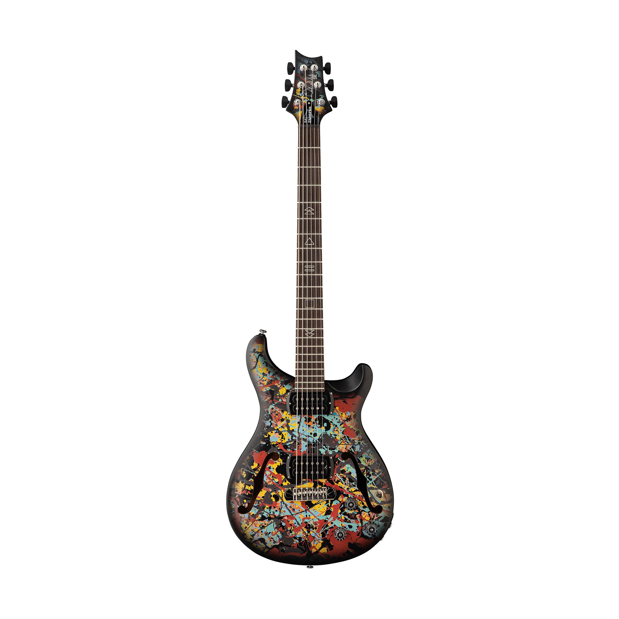 PRS SE ES Cosmic Splash Hollowbody I Baritone Guitar, Drip Paint Artwo ...
